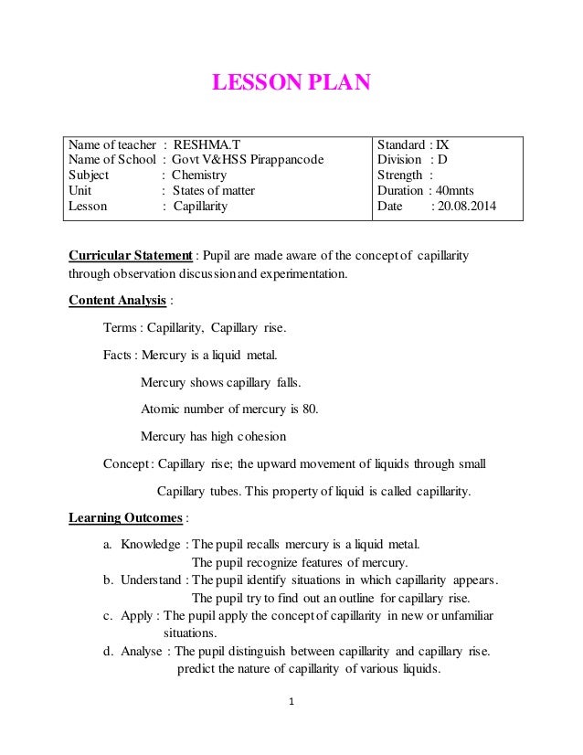 Lesson Plan Lesson Plan