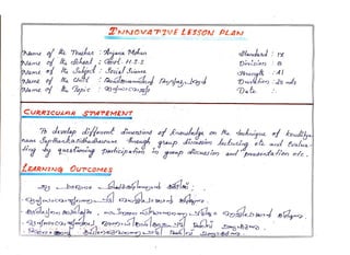 Innovative lesson plan | PPT