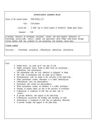 Innovative lesson plan | DOCX