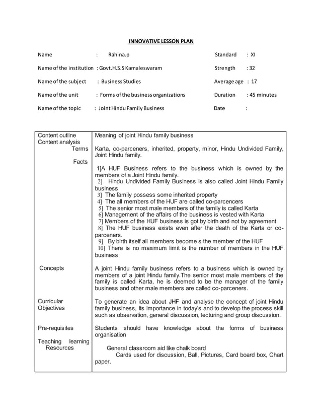 Innovative lesson plan | DOCX | Hinduism | Religion & Spirituality