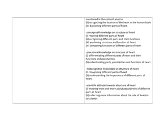 Innovative lesson plan Structure of Heart | DOC
