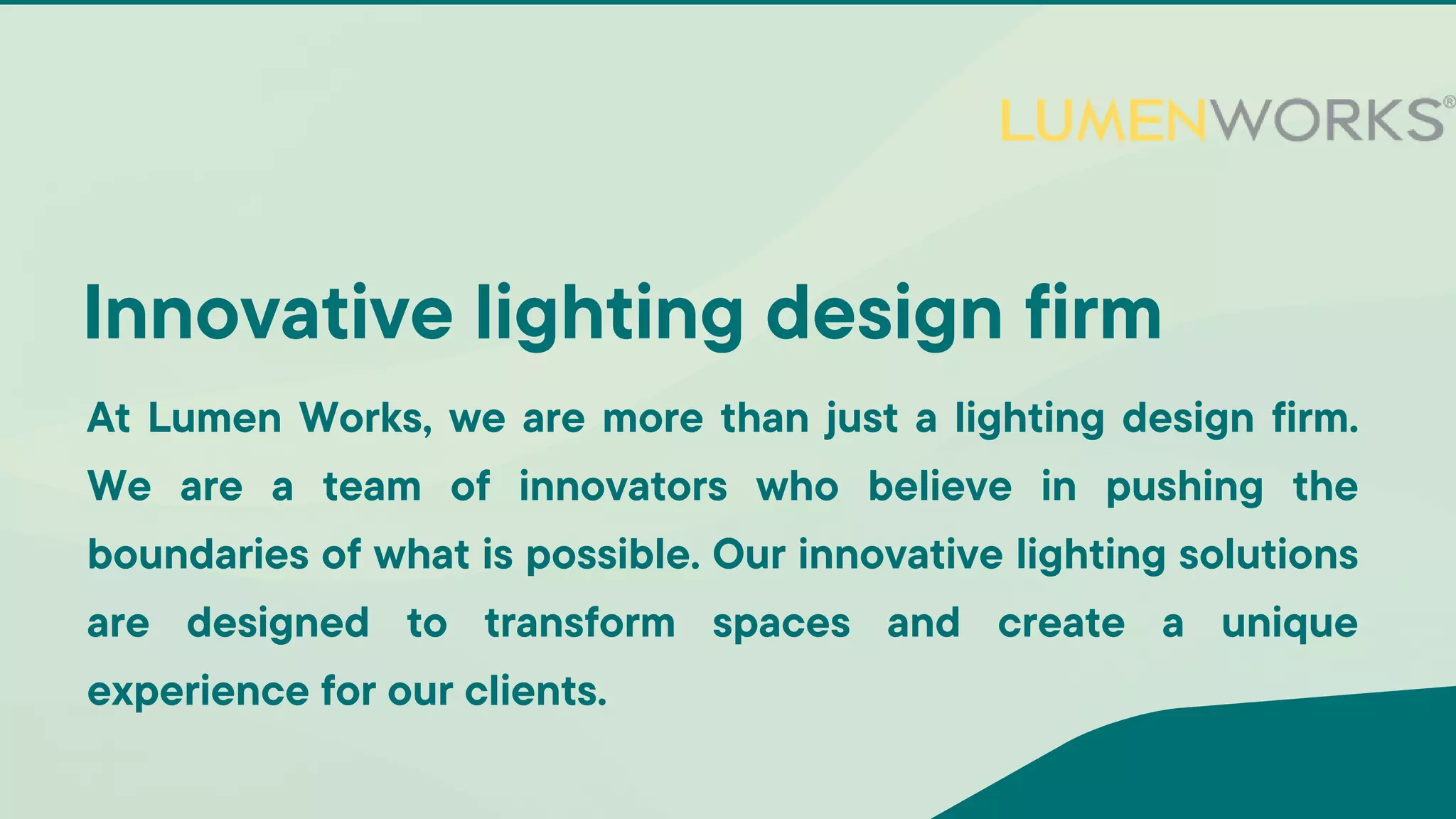 Innovative lighting design firm | PPT
