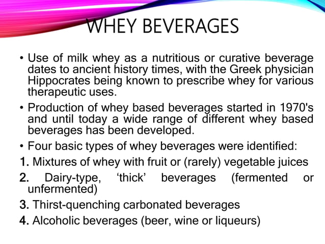 Innovative new whey protine base beverage &our product range | PPTX ...