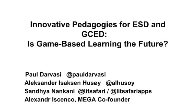 Innovative Pedagogies for ESD and GCED - UNESCO | PPT