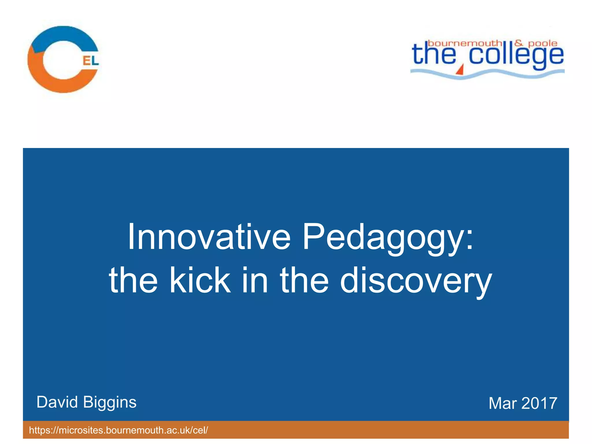 Technology Enhanced Learning and Innovative pedagogy | PPTX