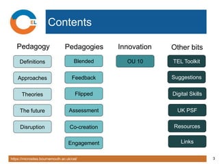 Technology Enhanced Learning and Innovative pedagogy | PPT
