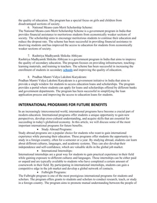 Innovative Programs And Schemes For Students | PDF | Undergraduate ...