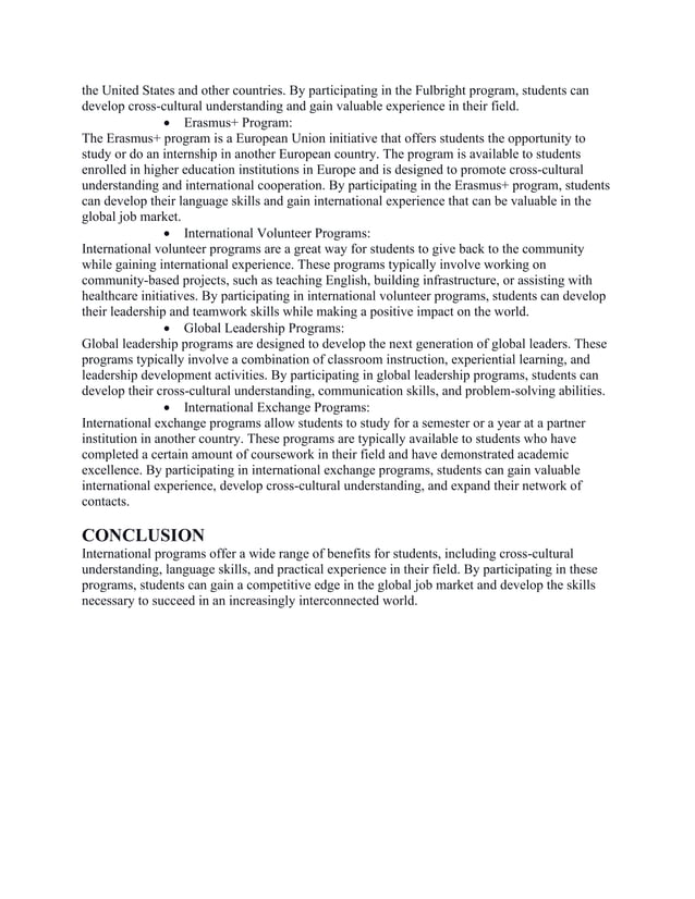 Innovative Programs And Schemes For Students | PDF