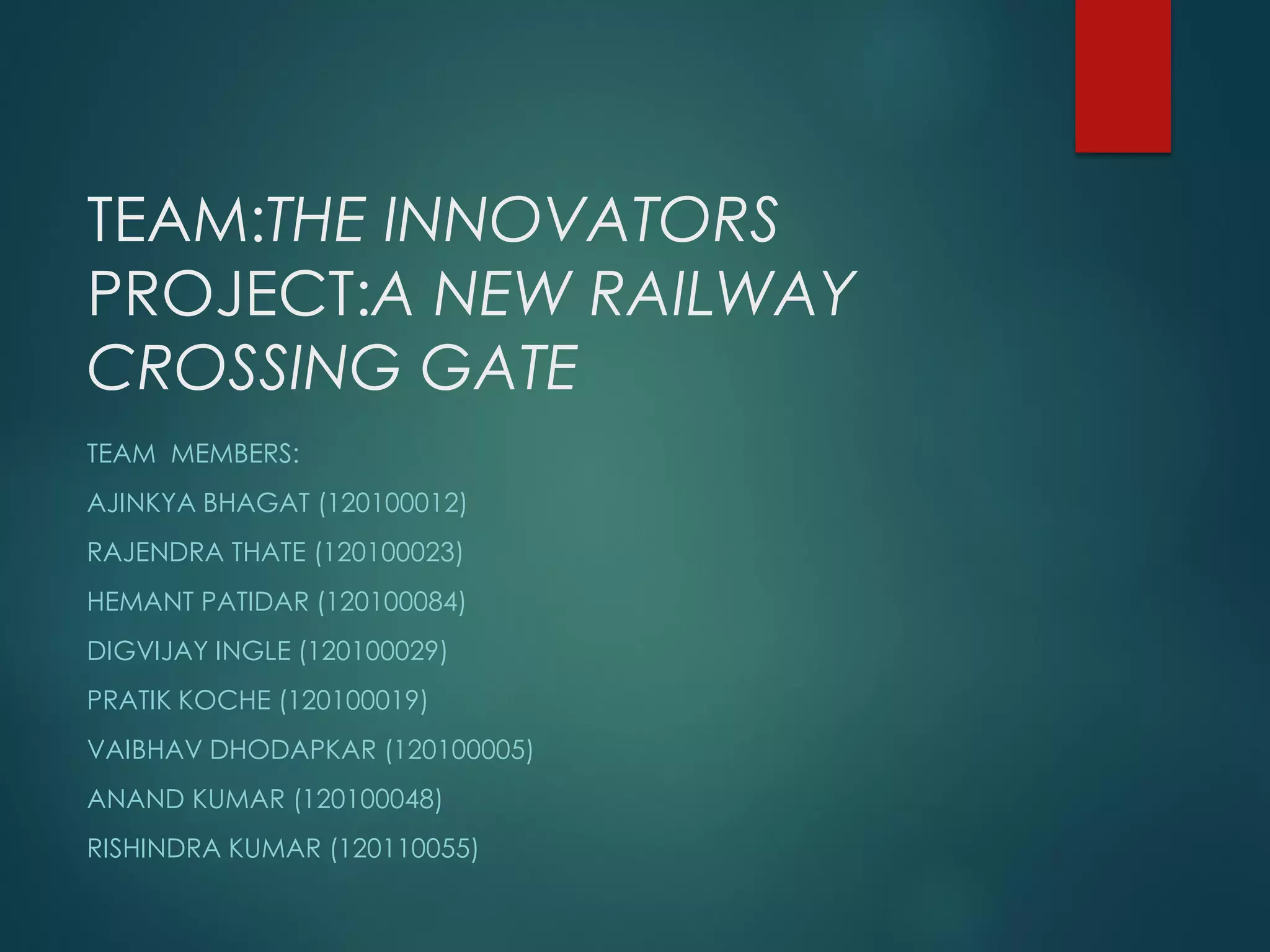 Innovative railway crossing gate | PDF | Rail Travel | Travel Type