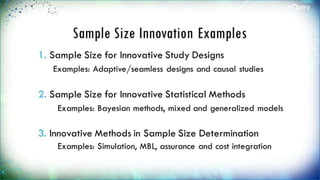 Innovative Sample Size Methods For Clinical Trials | PPTX