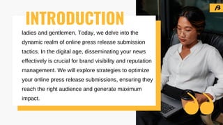 press release submission | PPT