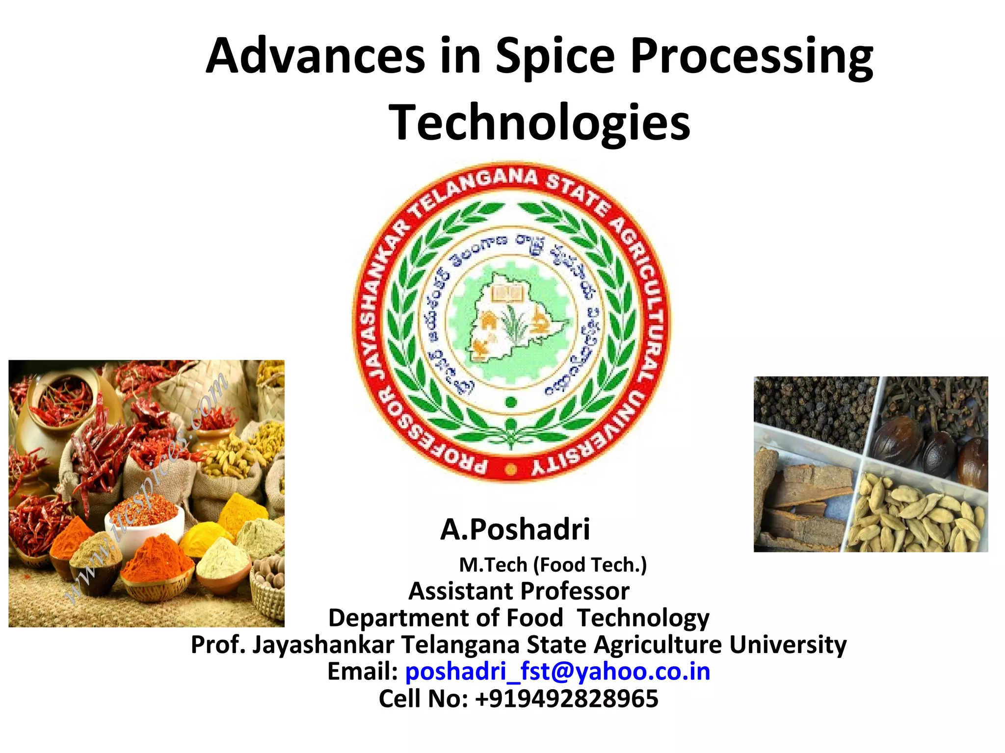 Advances in spice processing | PPT