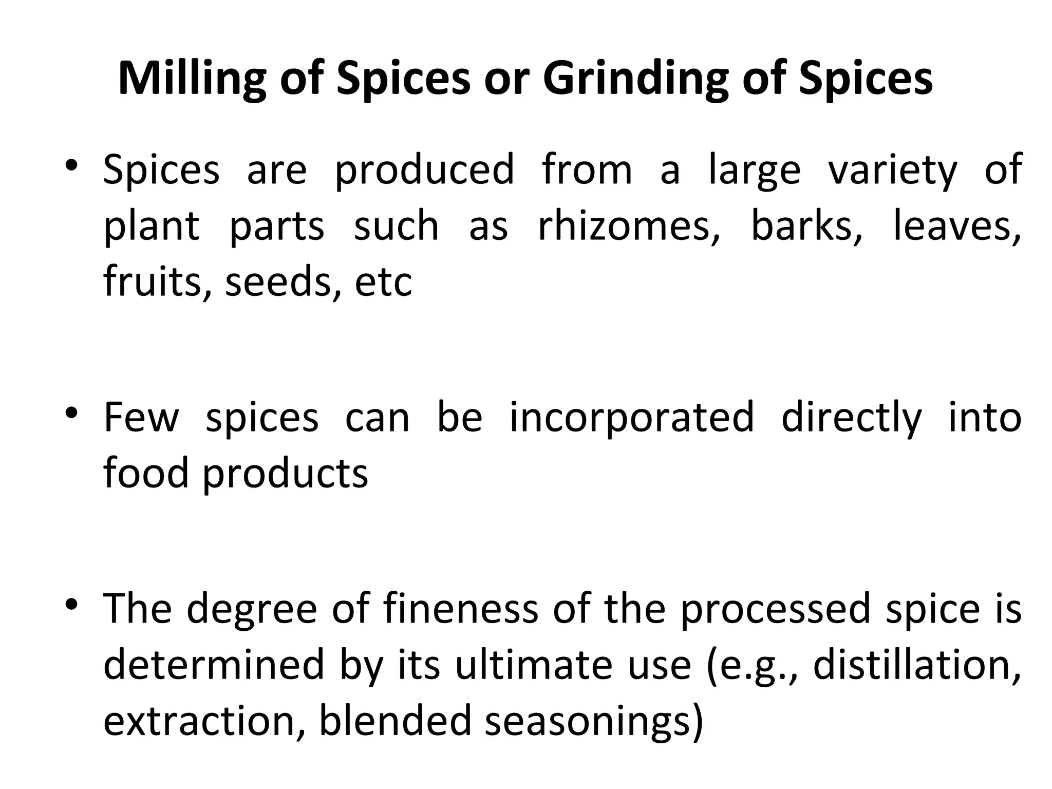 Advances in spice processing | PPT