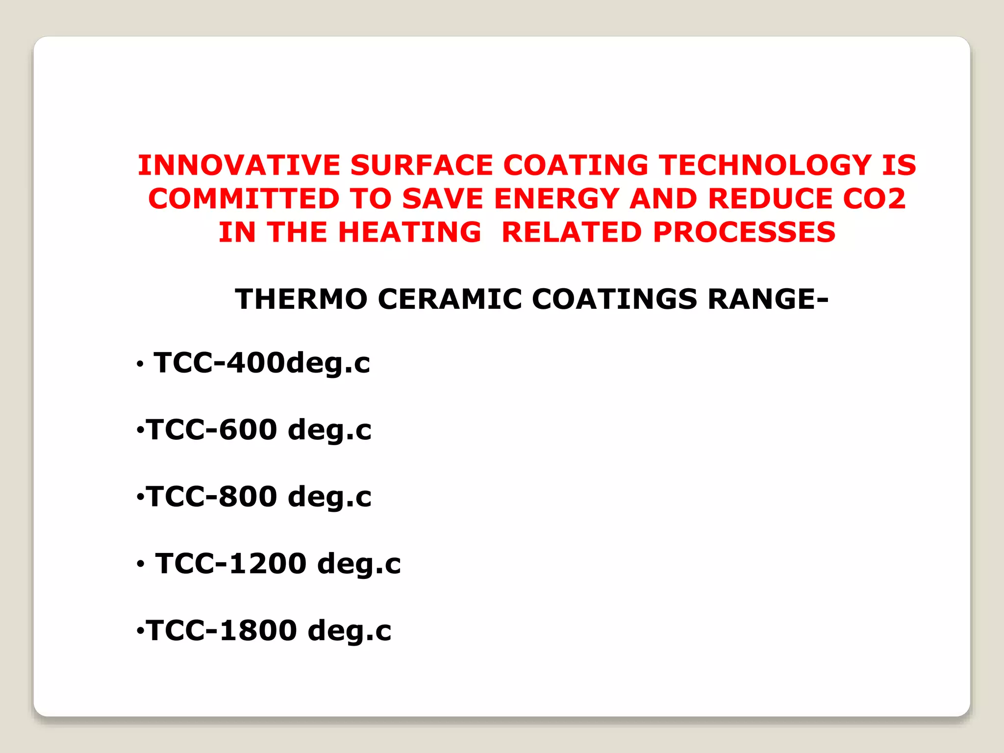 Innovative surface coating technology | PPTX