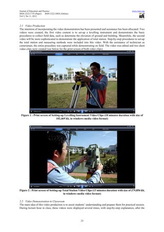 Innovative teaching using video demonstration for classroom teaching ...