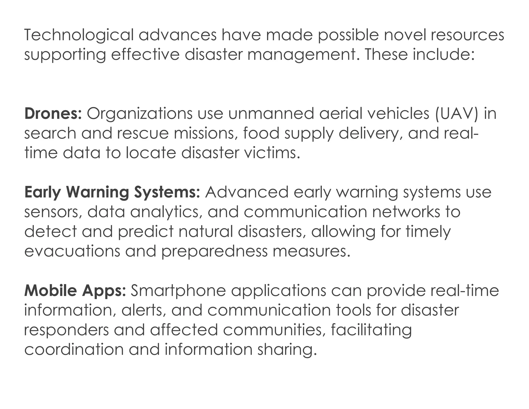 Innovative Technologies for Effective Disaster Management | PDF