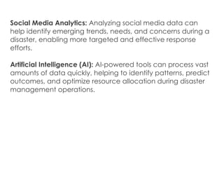 Innovative Technologies for Effective Disaster Management | PDF