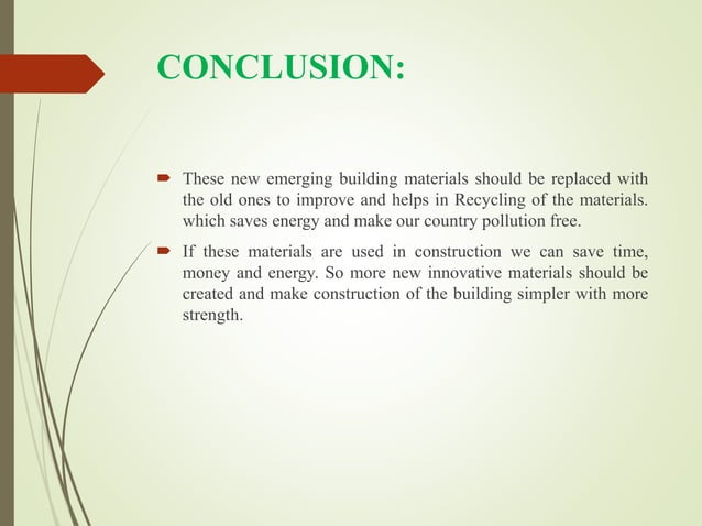 Innovative building materials | PPTX | Civil Engineering Industry | Industries