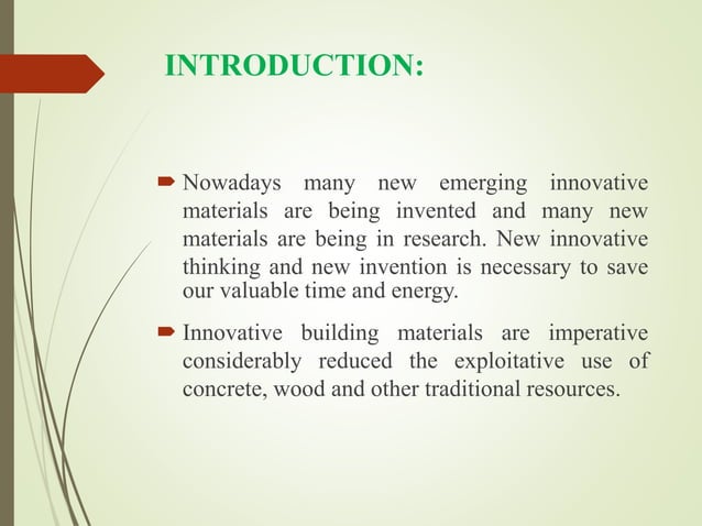 Innovative building materials | PPTX | Civil Engineering Industry ...
