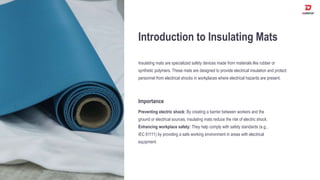 Innovative Uses of Insulating Mats in Modern Infrastructure Projects | PPT