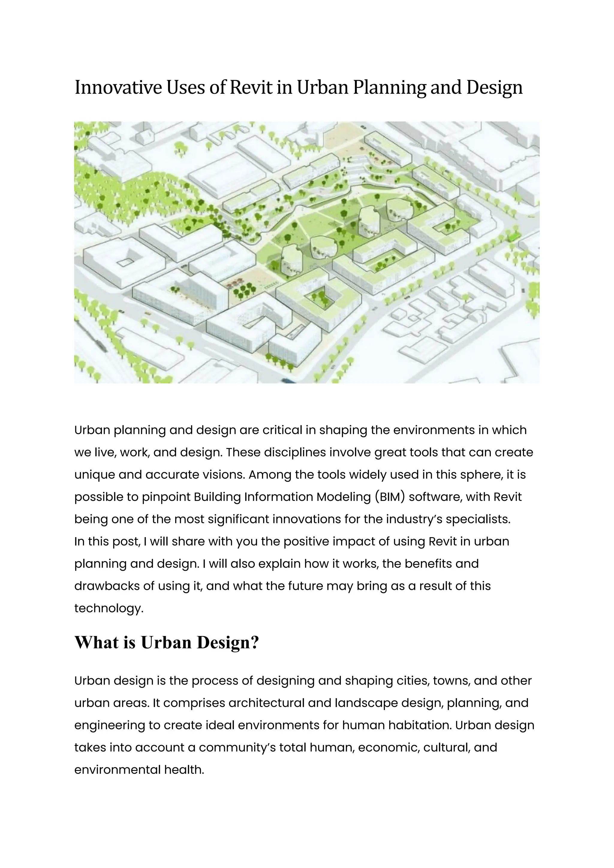 Innovative Uses of Revit in Urban Planning and Design | PDF