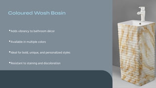 Explore Unique Wash Basin Designs: Black, Standing & Colored Options | PDF