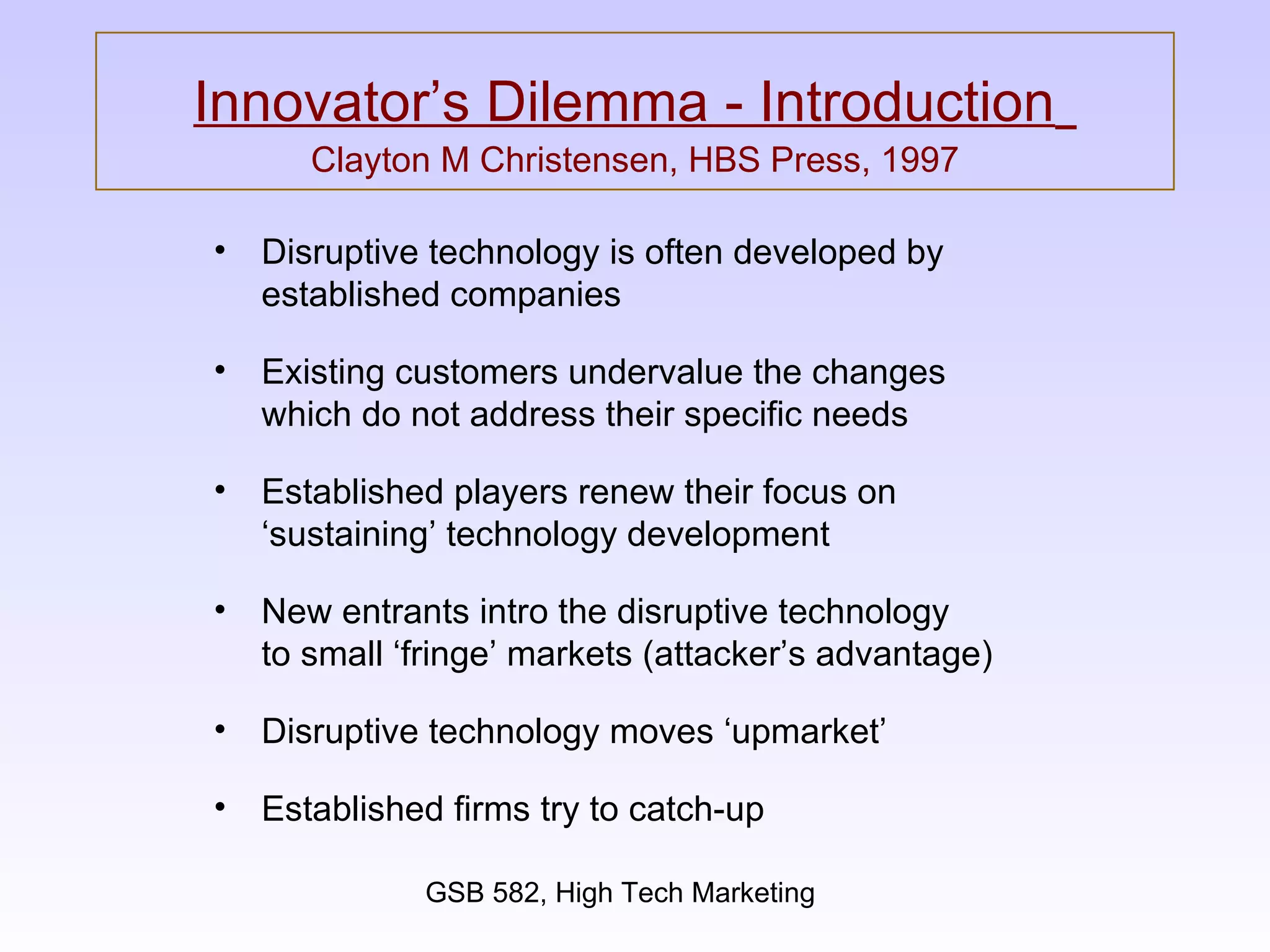 Innovators Dilemma Slides | PPT