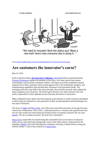 Innovator's curse | PDF
