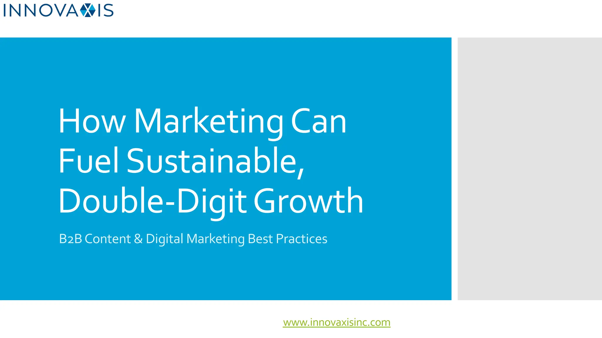 Innovaxis B2B Marketing Presentation: Fuel Your Growth | PPT