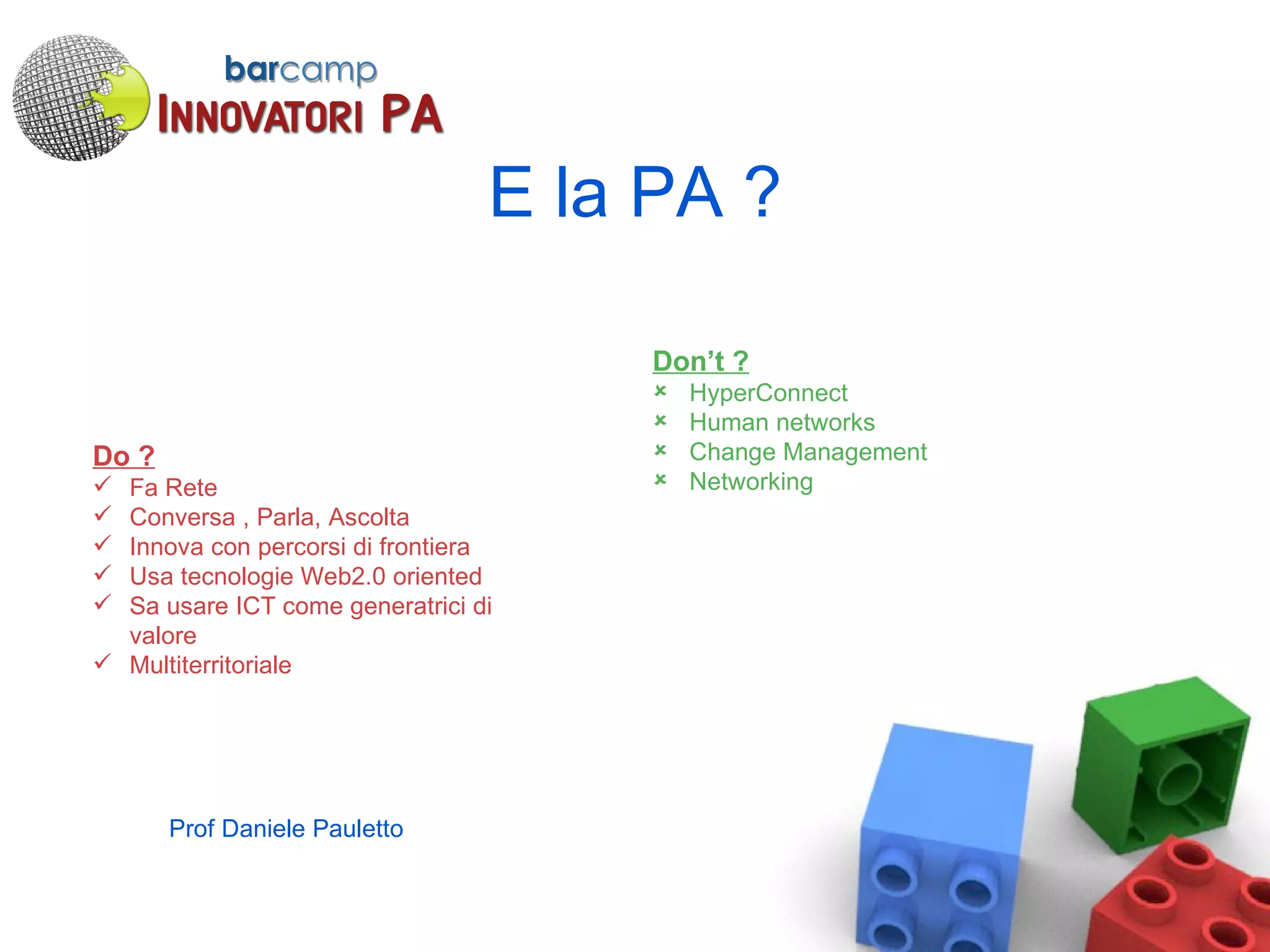Innovazione Nella Pa Ppt