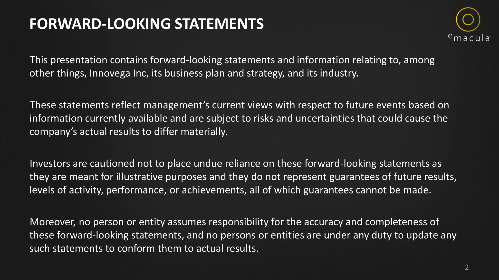 Innovega e macula eyewear 2019 | PPT