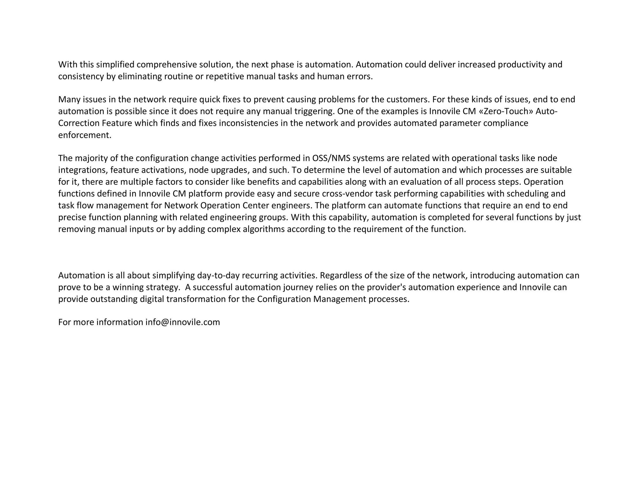 Innovile Automated Configuration Management | PDF