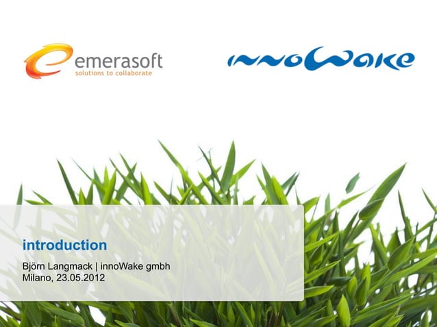 Emerasoft Day 2012 - Innowake introduction | PPT