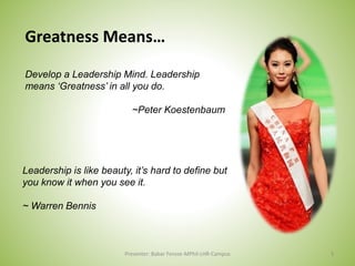 Inner side greatness of a Leader | PPTX