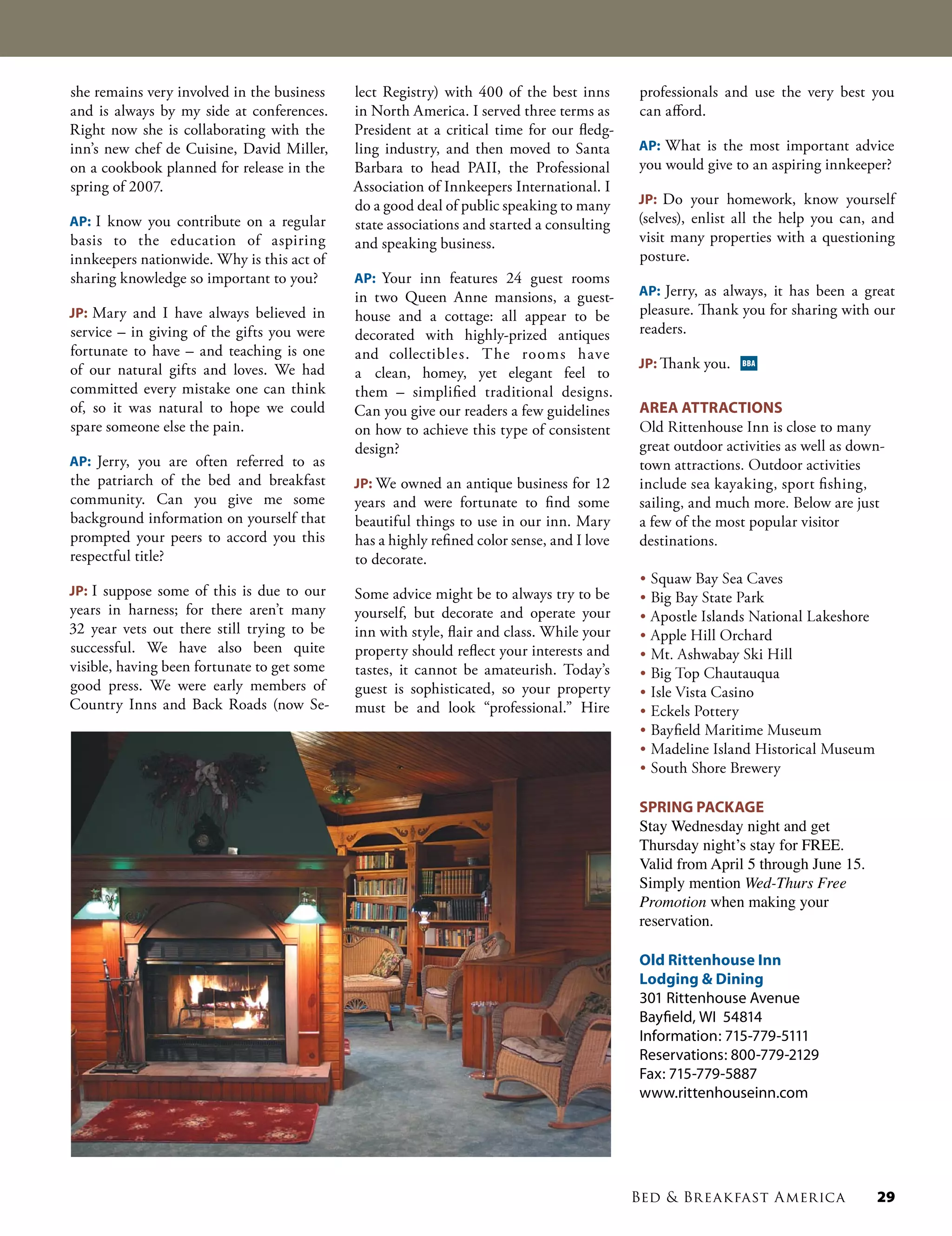 Innterview with Old Ritten House owner Jerry Phillips | PDF