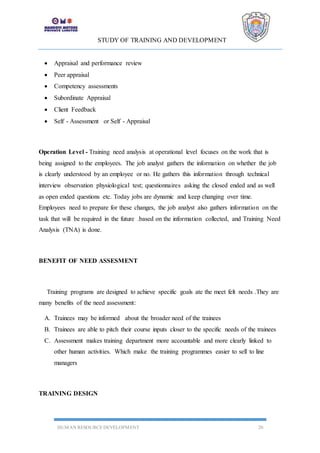 Training & development Introduction | DOCX