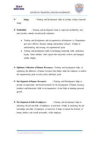 Training & development Introduction | PDF