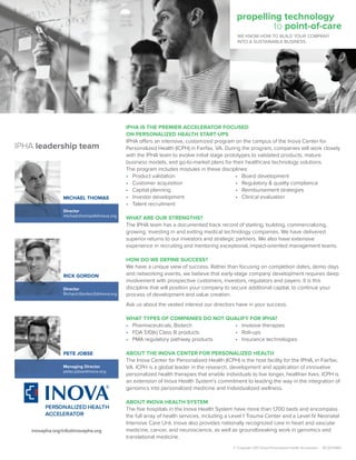 Inova Personalized Health Accelerator | PDF