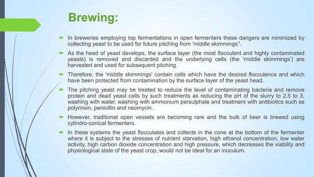 Inocula development for yeast processes | PPTX | Desserts and Baking ...