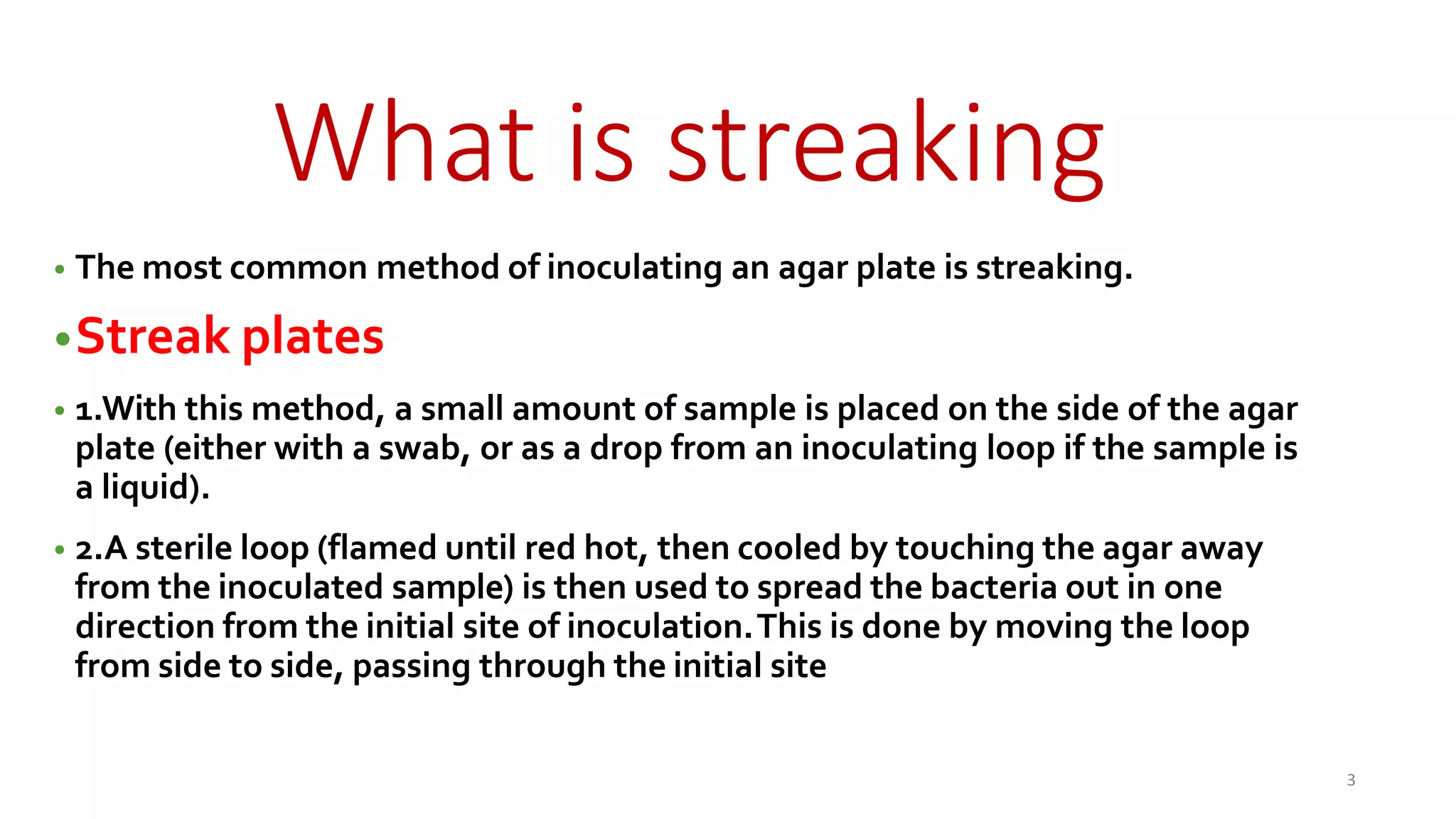 inoculating a culture plate in bacteriology | PPTX
