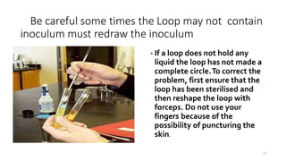 inoculating a culture plate in bacteriology | PPTX