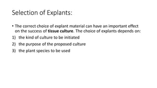 Inoculation of explants | PPTX