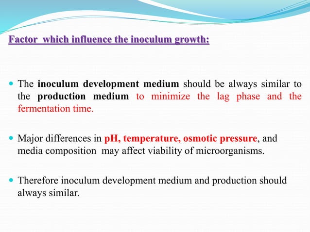 Inoculum build up for fermentation | PPTX