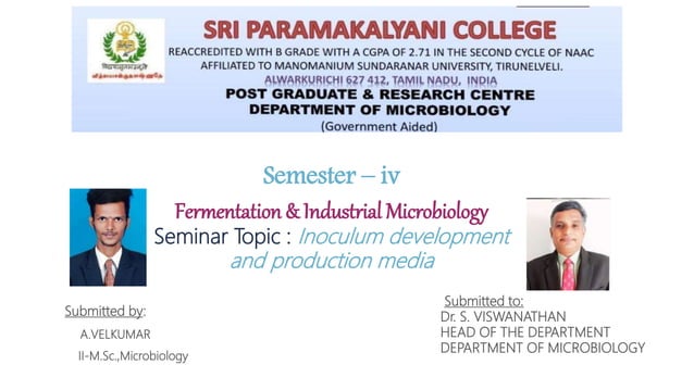 Inoculum development.pptx | Chemistry | Science