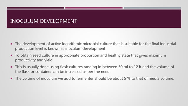 Inoculum development.pptx | Chemistry | Science