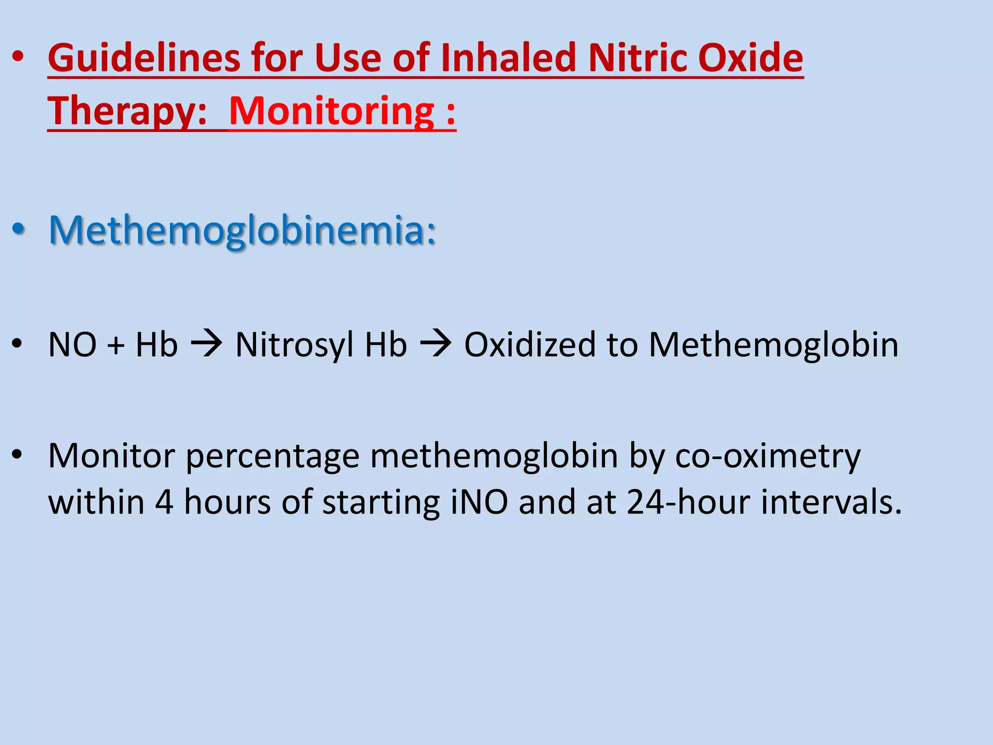 Inhaled Nitric Oxide (iNO) in Newborns - Dr Padmesh - Neonatology | PPTX