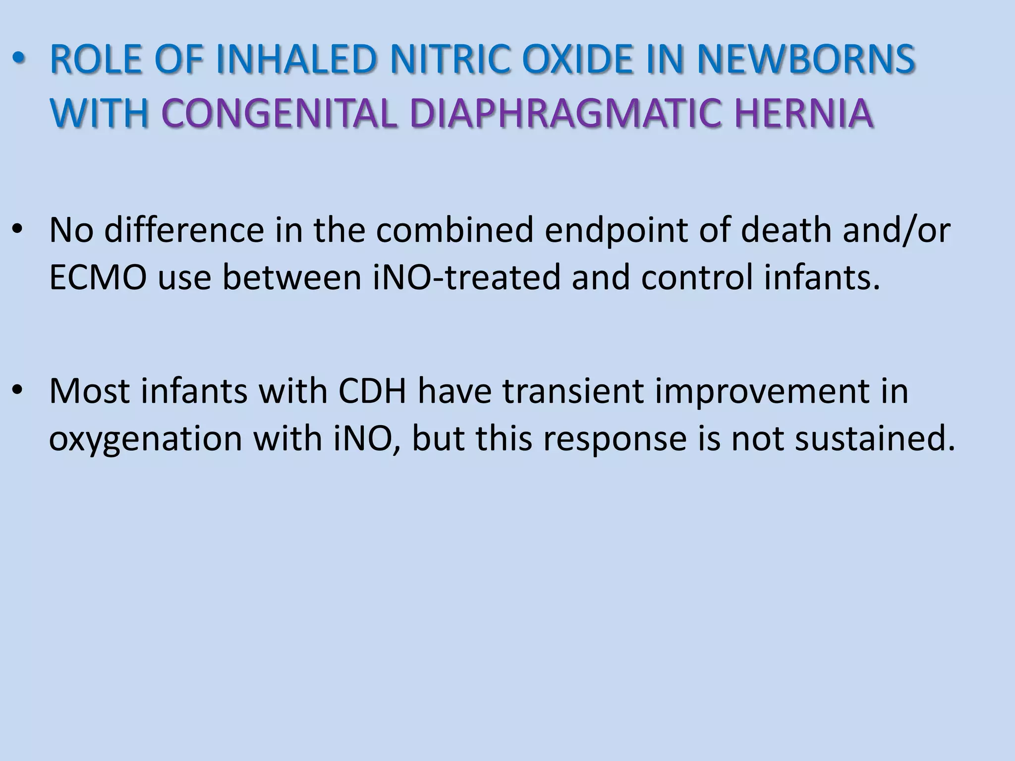 Inhaled Nitric Oxide (iNO) in Newborns - Dr Padmesh - Neonatology | PPTX