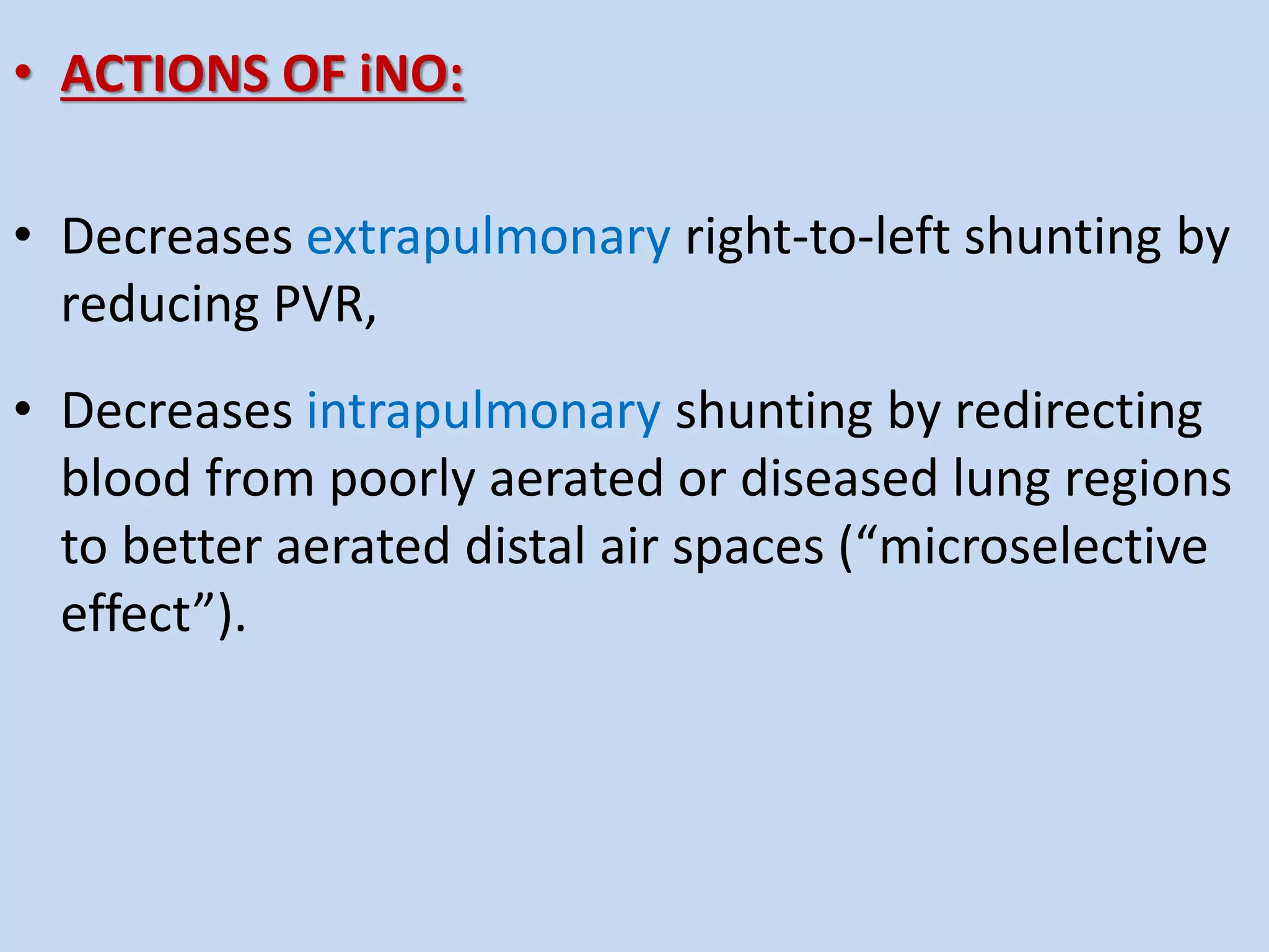 Inhaled Nitric Oxide (iNO) in Newborns - Dr Padmesh - Neonatology | PPTX