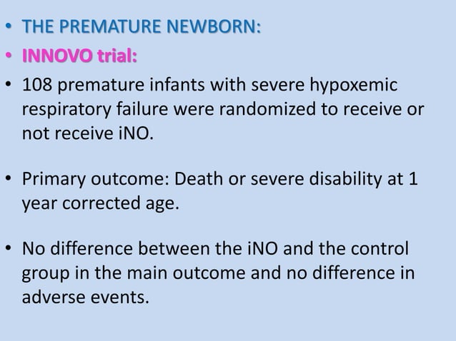 Inhaled Nitric Oxide (iNO) in Newborns - Dr Padmesh - Neonatology | PPTX