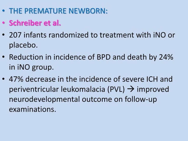 Inhaled Nitric Oxide (iNO) in Newborns - Dr Padmesh - Neonatology | PPTX